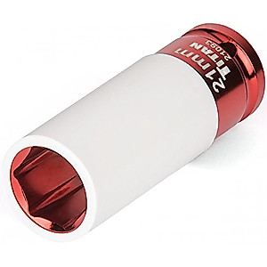 TITAN 21093 1/2-Inch Drive x 21mm Non-marring Impact Deep Lug Nut Socket
