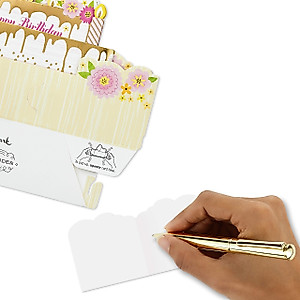 Hallmark Paper Wonder Birthday Pop Up Card for Women (Pink and Gold Birthday Cake)