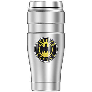 Batman Batman Athletic Logo, THERMOS STAINLESS KING Stainless Steel Travel Tumbler, Vacuum insulated & Double Wall, 16oz