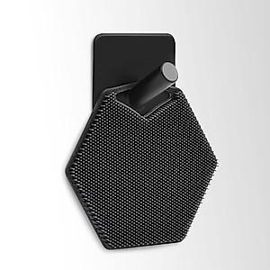 IKENAU- Body Scrubber,Face Scrubbers Men, Shower and Bathroom Four-Piece Set-with Hook, with Silicone Grip Technology, Detachable and Reusable