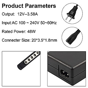 48W 12V 3.58A AC Adapter Charger for Microsoft Surface Pro 2 Surface Pro 1 Surface RT