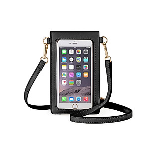 Emoin Lightweight Leather Phone Purse Gift for Women Girls, Small Crossbody Bag Mini Cell Phone Pouch Shoulder Bag with 2 Straps Valentines Day Bag Gifts for Her