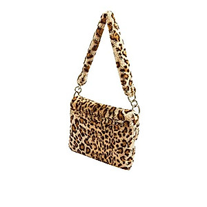 Mellshy Women Tote Bag Cheetah Bag Crossbody Bags for Women Faux Fur Shoulder Bag
