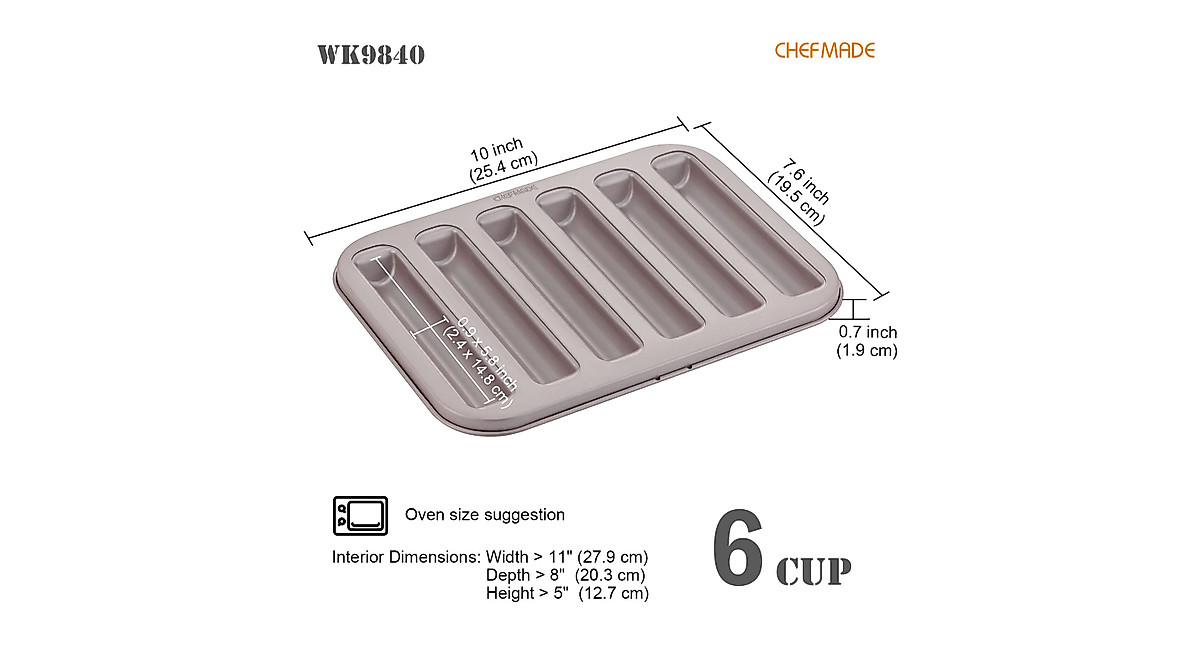 CHEFMADE Non-Stick Financier Pan for Perfect Baking