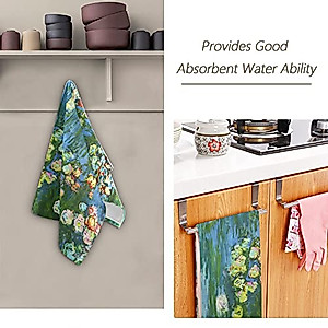 Hand Towel Set Monet Water Lilies Willow Absorbent Towel for Bathroom 14.4 x 28.3 Inch