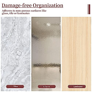 ZGDZ Self-Adhesive Black Shower Shelves with Removable Hooks Bathroom Stick on Shower Caddy Wall Mount Aluminum Shower Organizers Bathroom Trays Toiletries Holders 2-Pack