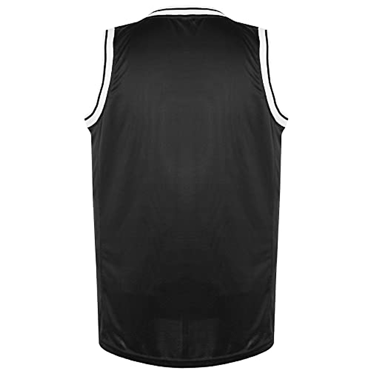 MESOSPERO Blank Basketball Jersey Reversible Men's Mesh Athletic Sports Shirts Training Practice S-3XL (XX-Large, Black)