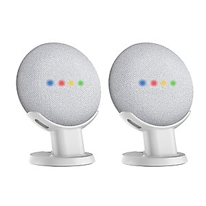 SPORTLINK Pedestal for Nest Mini (2nd Gen) and Google Home Mini (1st Generation) Improves Sound Visibility and Appearance - A Must Have Mount Holder Stand for Nest Mini (2nd Gen)/ Home Mini (2pack)