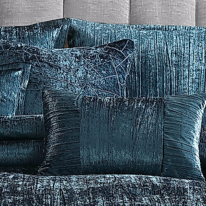 Riverbrook Home Turin Comforter Set, King, Blue, 7 Piece Set