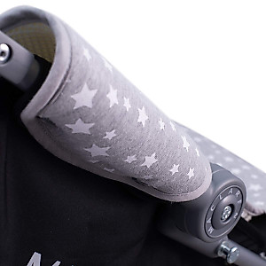 JYOKO Kids Mat Cotton Compatible with Maclaren Quest (New Version: Padded) (White Star)