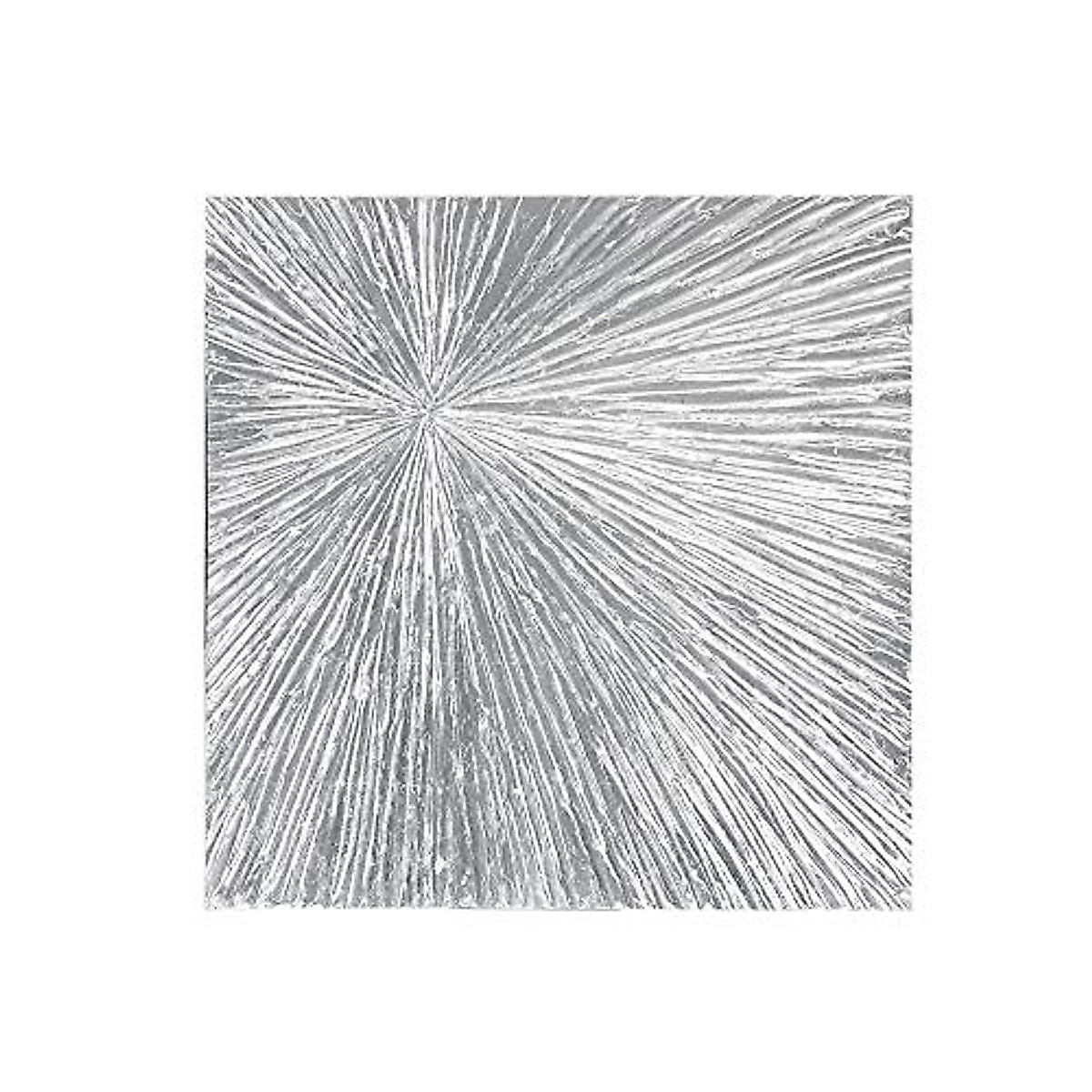 MADISON PARK SIGNATURE Sunburst Wall Art - Modern Resin Dimensional Radiant Color Hand Painted Home Décor Abstract Textured Silver 30" W x 30" H x 1.25" D