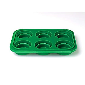 HIC Kitchen Prep-N-Freeze Mini Portion Tray with Lid, Collapsible LFGB Silicone, 2-Ounce Sections
