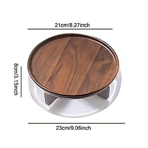 DimyFew Food Storage Container Nut Serving Bowl with Lid Meal Prep Container Nuts Storage Box for Dessert Fruit Snack Family Dinner, No Knob with Divider