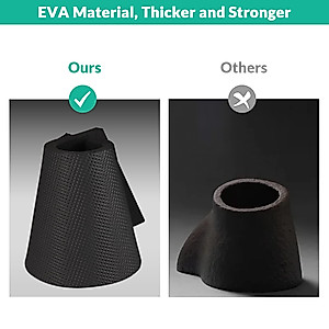 ZhouDaShu Bed Frame Leg Covers, Bed Frame Feet Protectors for Toe Saver, Toe Bumpers Keep Your Toes from Hard Furniture Legs, Spliceable EVA Toe Guard, Black-4 Pcs