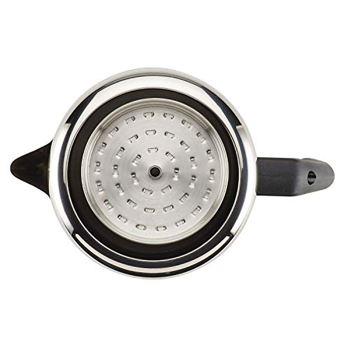 Farberware Classic Stainless Steel Coffee Percolator, 12 Cup, Silver with Glass Blue Knob