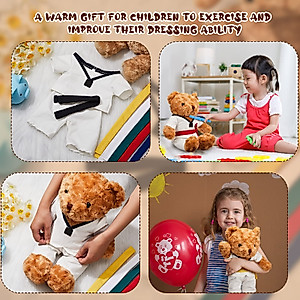 Taekwondo Uniform Outfit Bear Clothes with Belts, Bear Not Included, Fit 12-16 in Bear, Bear Clothes for Taekwondo Bear Uniform Stuffed Animal Clothing for Birthday Valentine Gift