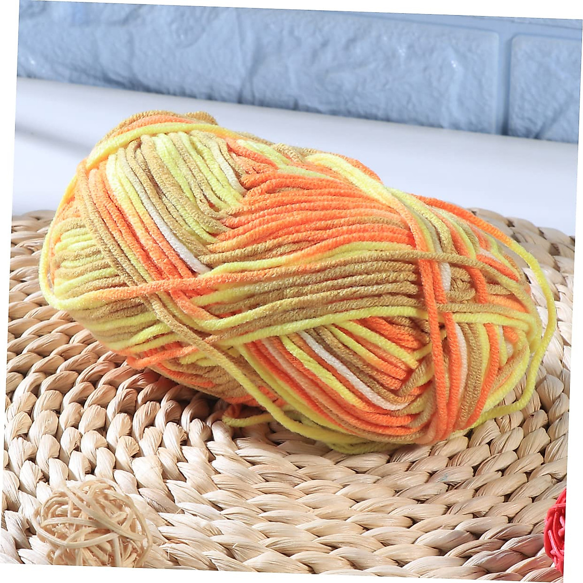 Homoyoyo Yarn for Knitting Thick Knitting Yarn Chunky Yarn Knitting Yarn Soft Black Yarn Super Saver Yarn Green Black Purple red Blue Yellow Yarn Cotton Yarn White Yarn Baby Scarf