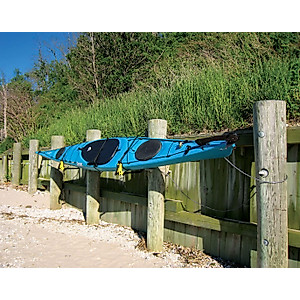 Suspenz Deluxe Kayak Canoe SUP Storage Rack, Adjustable Wall Hangers/Hooks, Indoor & Outdoor Use, Safety Straps, Stores Boats Up to 125 lbs (11-0111)