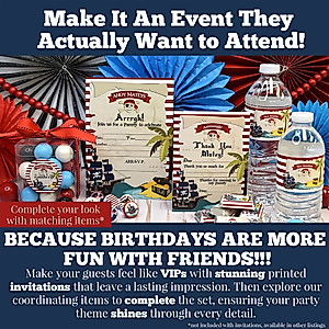 Amanda Creation Pirate Treasure Map Birthday Party Fill in Invitations set of 20 with envelopes