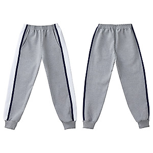 ROROANCO Premium Quality Korean Clothes Toddler Boys Girls Sweatsuit Tracksuit Activewear Set 3T-9Years (US, Age, 7 Years, 8 Years, Grey)