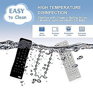 Yoolane Baby Teething Toys 2 Piece Teethers for Babies 3-24 Months Remote Control Silicone Teether for Toddler Infant Boys and Girls Freezer BPA Free Chew Toy Soothe Babies Teething Relief Sore Gums