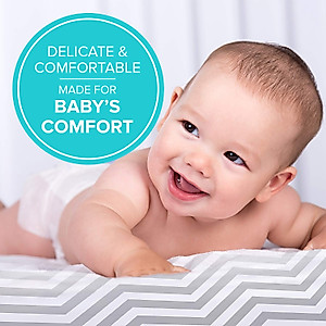 Kushies Baby Fitted Bassinet Sheet, Grey Chevron