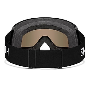 SMITH Frontier Goggles with Carbonic-x Lens – Performance Snowsports Goggles with Replaceable Lens for Skiing & Snowboarding – for Men & Women – Black + Green Sol-X Mirror Lens