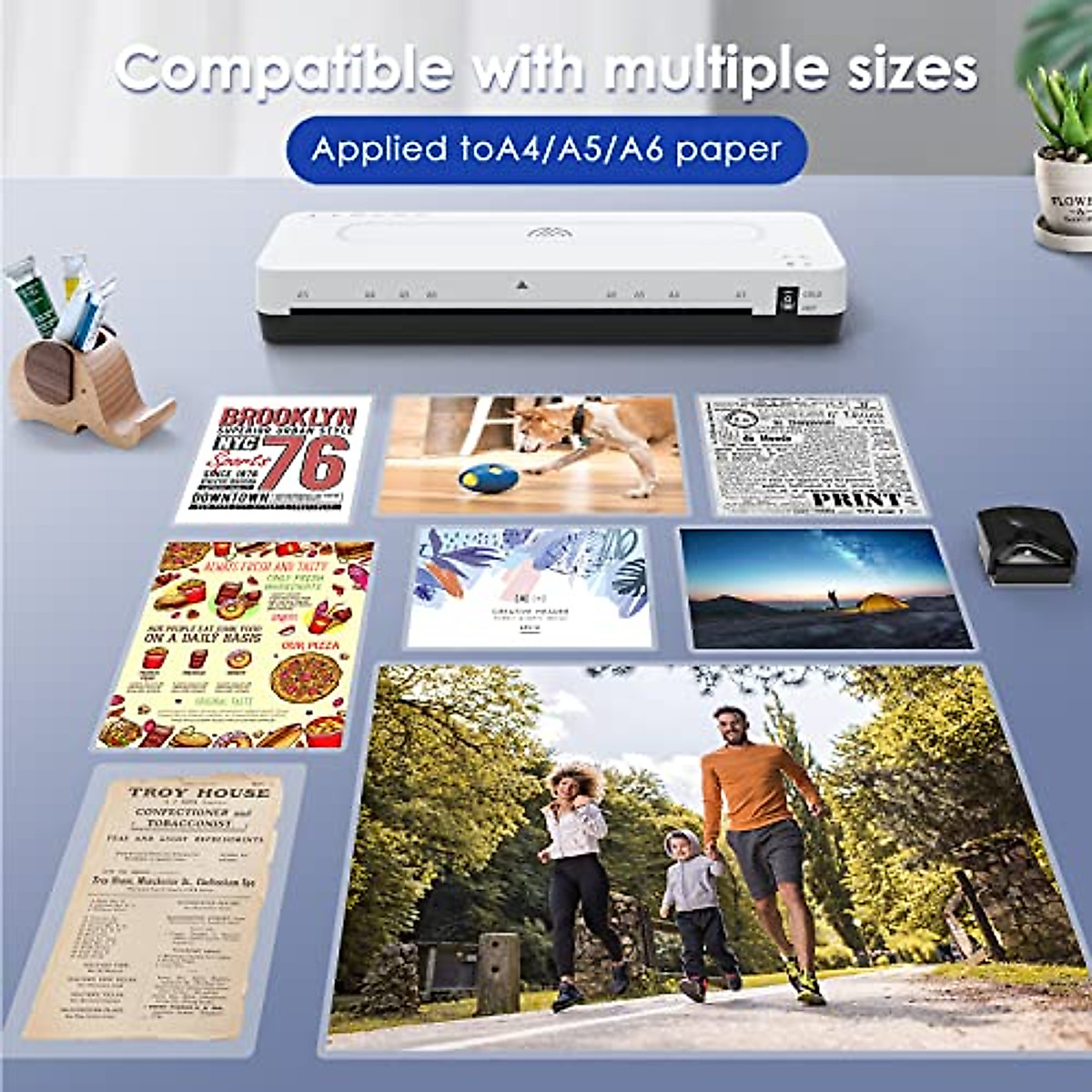 MAXDONE Thermal Laminating Pouches, Laminating Sheets, 3Mil A4, A5, A6 for Laminator 100 Pack