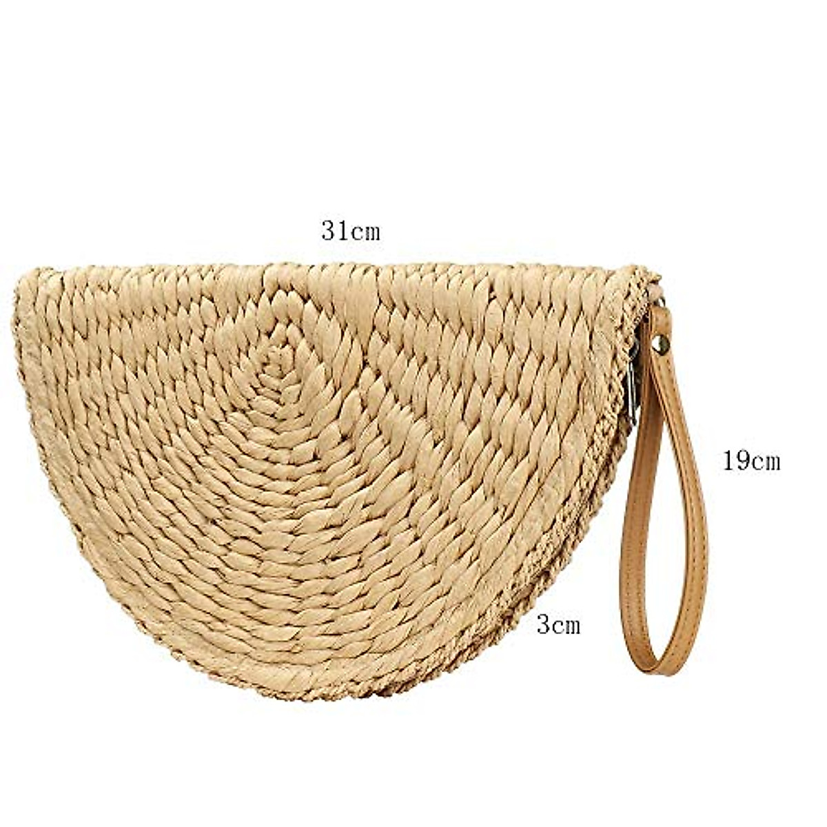 Straw Clutch Purse for Women Summer Wristlet Clutch Handbag Purse Woven Straw Bag Envelope Clutch Purse