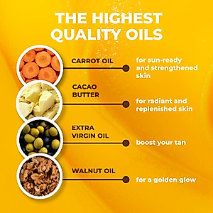 BYROKKO Shine Brown Tanning Oil 7.1 Fl Oz, Tan Accelerator Cream, Use it as Indoor Tanning Lotion for Tanning Beds or Outdoor Sun, Faster Tanning with Premium Natural Ingredients