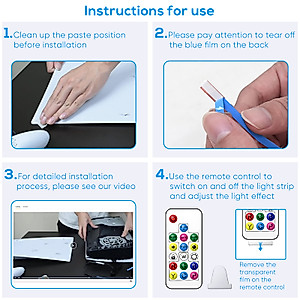 LED Light for PS5/PS5 Slim, RGB Light Strip DIY Decoration for PS5/PS5 Slim Console with 5050 LED Lights Flexible Lights Strips for PS5/PS5 Slim Console