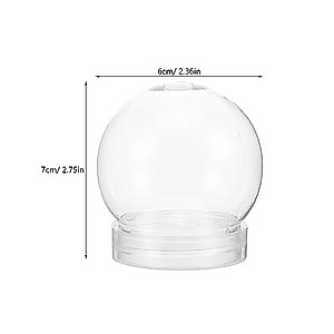 NOLITOY 10pcs DIY Snow Globe Water Globe, Clear Empty Globes with Screw Off Cap for DIY Crafts Christmas Decoration