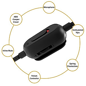 Asobilor NC700 Headphones Braided Cable - 3.5mm to 2.5mm Mic Cord Replacement for Bose Noise-Cancelling 700 NC700 QC45 QC35II QC35 QC25 OE2 Gaming Headset with Volum Control and Inline Mute (5.9Ft)