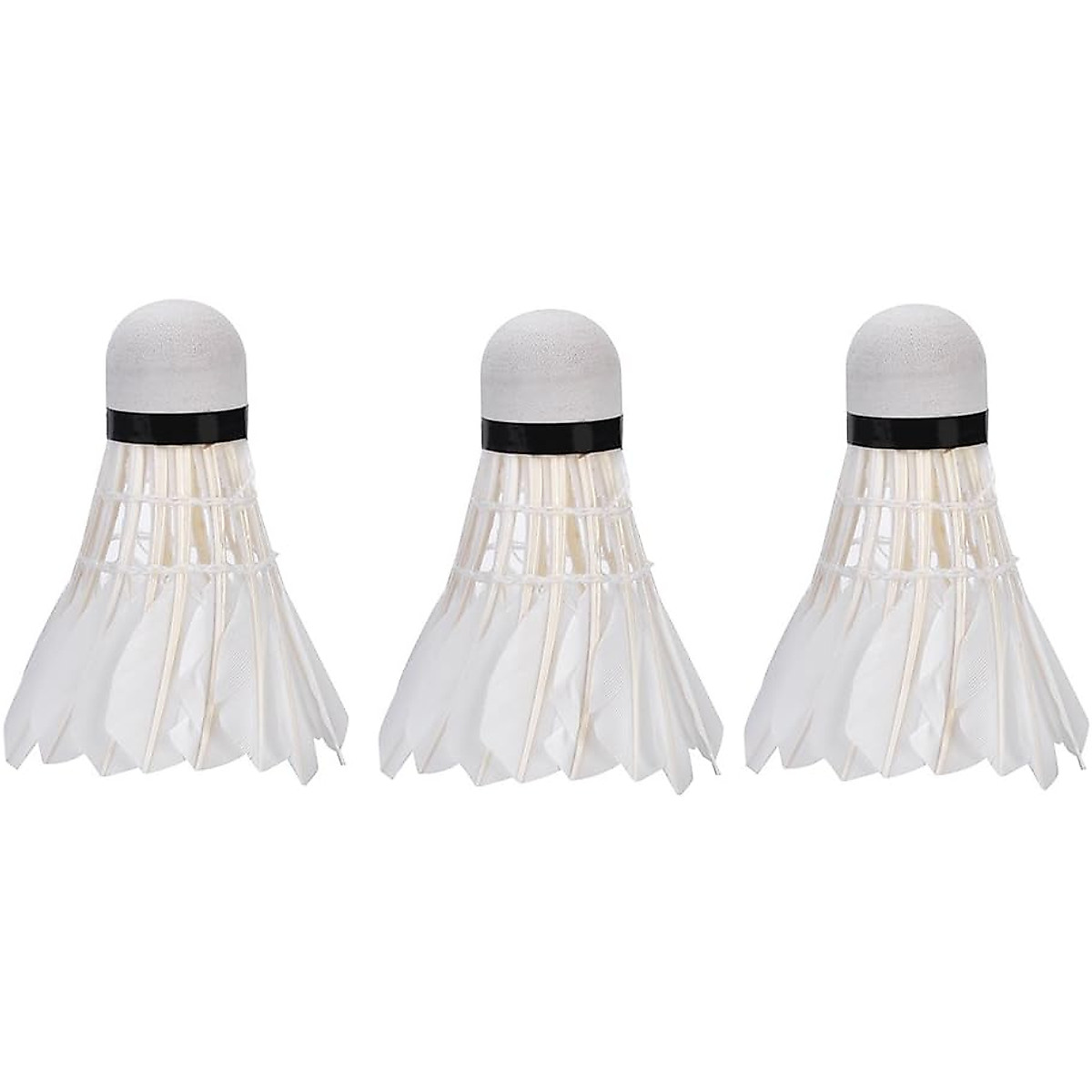 Tbest Goose Shuttlecocks,3Pcs Professional Training Sport Badminton Balls Birdies Badminton Shuttlecocks with Great Stability and High Speed for Outdoor Indoor Sport