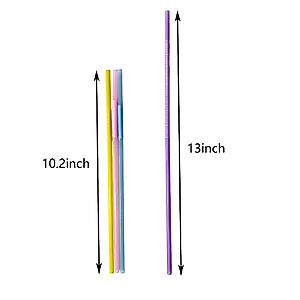 200 Pcs 10.2 Inch Colorful Flexible Drinking Straws, Individual Package Disposable Plastic Fancy Straws.