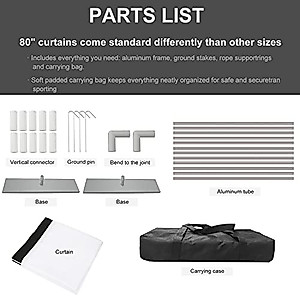 Projector Screen with Stand 80 inch Portable Projection Screen 16:9 4K HD Projections Movies Screen with Carry Bag for Indoor Outdoor Home Theater Backyard Cinema Travel