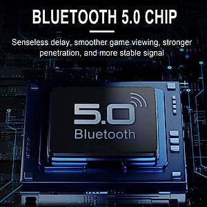 Sports Wireless Blue-Tooth Earphones, High-Power Neck-Mounted Mag-netic Earphones Stereo Earbuds, Bone-Conduction Earphone Foldable Headset Super Battery Life, for Outdoor Working Travel (Blue)