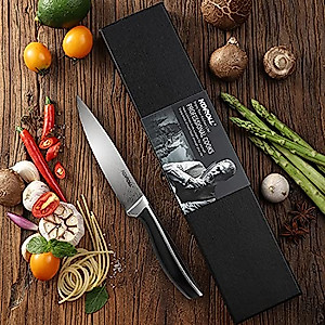 KONOLL Utility knife 5-Inch Paring knife Kitchen Fruit Knife High Carbon stainless Steel Cutting Knife