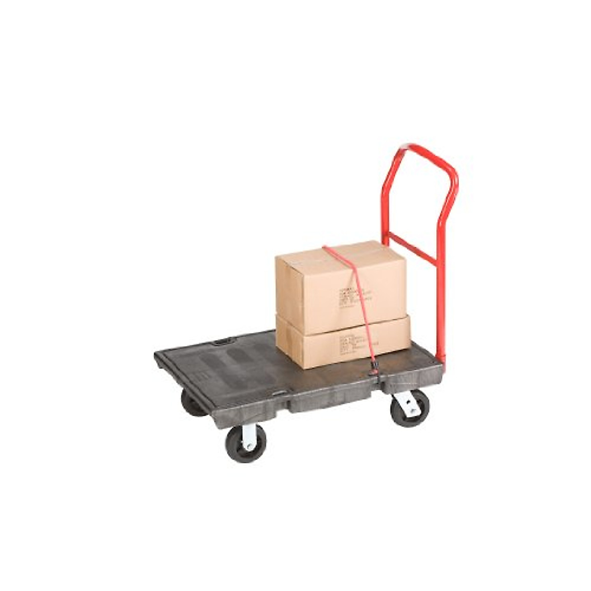 Rubbermaid Commercial Products Heavy Duty Platform Truck, 6" TPR Casters, 1000 lb. Capacity, Black, for Warehouse/Garage/Cleaning/Manufacturing