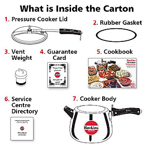 Hawkins Contura Pressure Cooker, 6-1/2-Litre New Shape