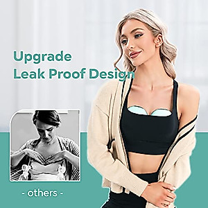 MomMed Double Wearable Breast Pump, Hands-Free Electric Breast Pump with 3 Mode 12 Levels, Leak-Proof Design & Low Noise, 27mm All-in-One Painless Breastfeeding Breast Pump, Extra 24mm Flange Inserts