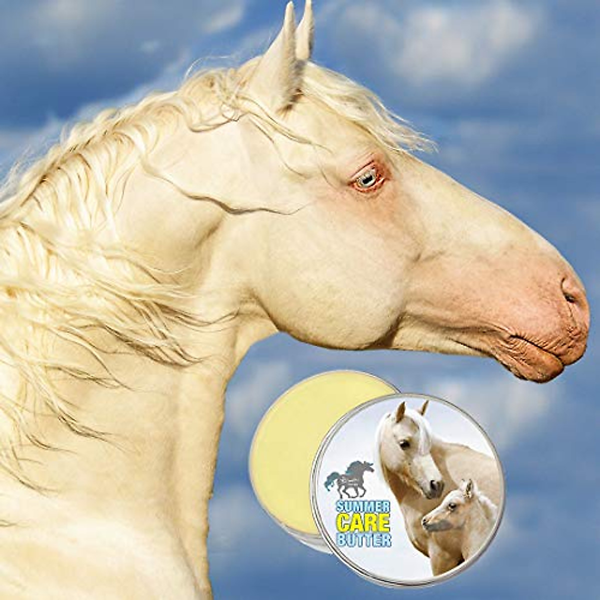 The Blissful Horses Summer Care Butter All Natural Sun Support for Your Horse, 4-Ounce