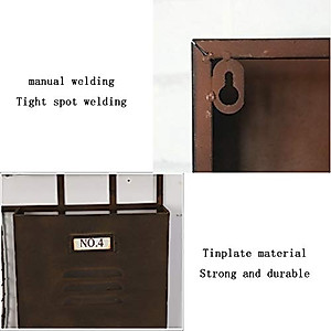 Magazine & Newspaper Baskets Magazine Rack Creative Wall-Mounted Storage Rack Industrial Wind Iron Racks Cafe Bar Decorative Flower Racks Vintage Style Grocery Storage Rack