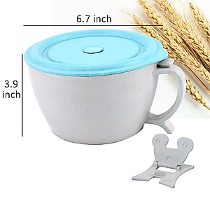 GMAEURL Microwave Ramen Cooker Bowl With Lids Instant Ramen Noodle Bowl With Phone Holder- 40 Oz Large Bpa Free/Food Grade For Office College Dorm Room Instant Cooking Dishwasher Safe