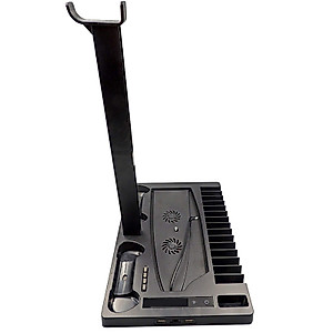 Vertical Stand for Playstation 5 for PS5 DE/UHD Vertical Stand with Cooling Fan Charging Dock Station Game Rack Fashion Gifts