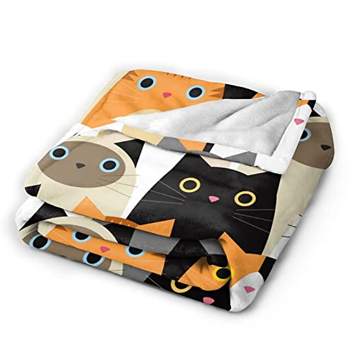 Cat Blanket Warming Gifts Super Soft Throw Blanket Flannel Cozy for Loved One Home Decor for All Season 50"X40"