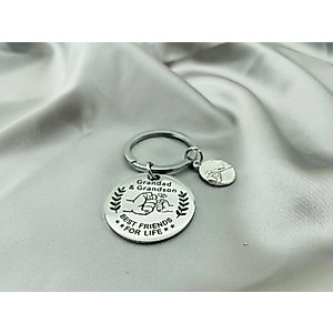 Grandad Grandpa Gifts from Grandson Keychain Christmas Gifts for Grandfather Grandpa Grandson Birthday Gifts for Papa Granddad Key Ring