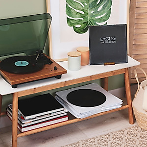 Now Playing Vinyl Record Stand | Vinyl Record Holder Display | Wood Records Storage Stands for Albums | Now Spinning Vinyl Accessories Rack