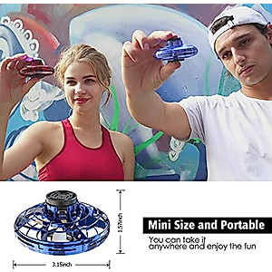 SUPERLIT Flying Spinner, Hand Operated Drones for Kids and Adults, UFO Flying Toy