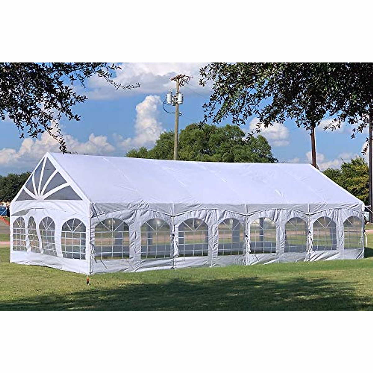 Delta 40'x20' PE Marquee - Heavy Duty Large Party Wedding Canopy Tent Gazebo Shelter w Storage Bags Canopies